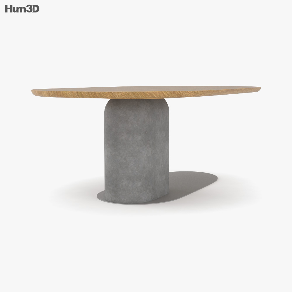 Natuzzi Ombra Dining table 3D model - Download Table on 3DModels.org