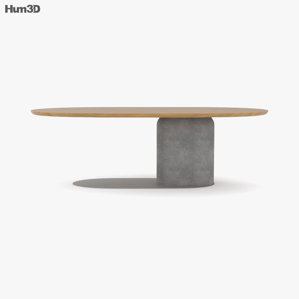 Natuzzi Ombra Dining table 3D model - Download Table on 3DModels.org