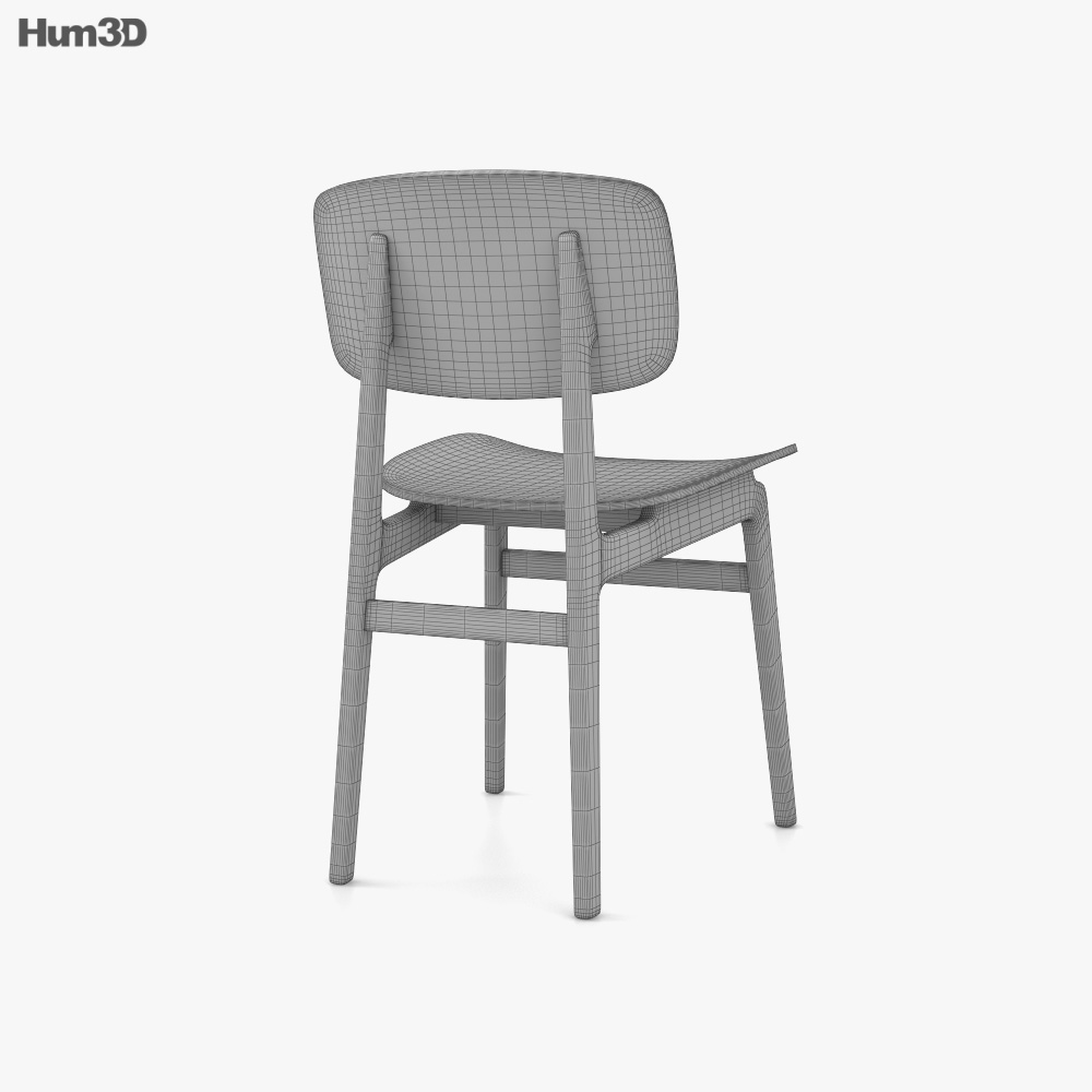Cadeira Norr11 NY11 em Madeira com Encosto Curvado Modelo 3D - Baixar ...