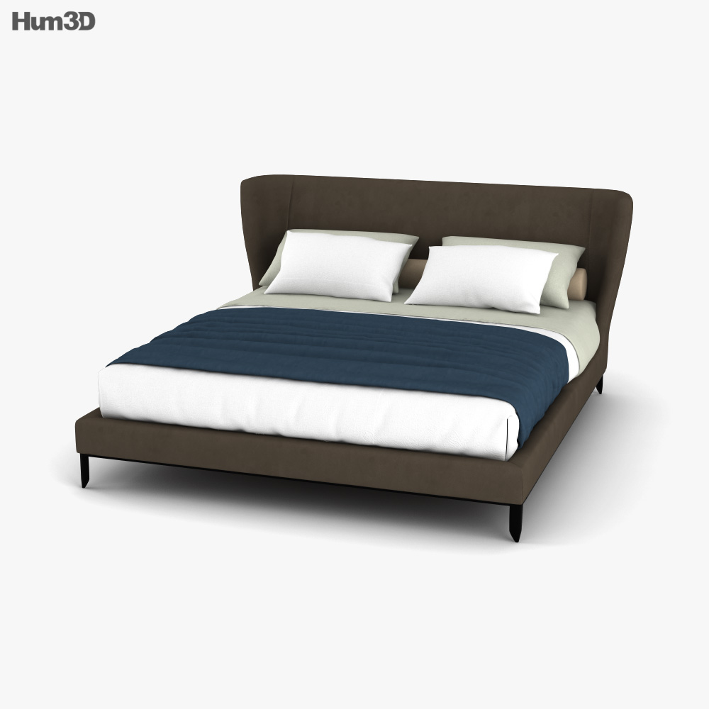Poliform Gentleman Bed 3D model - Download Bed on 3DModels.org