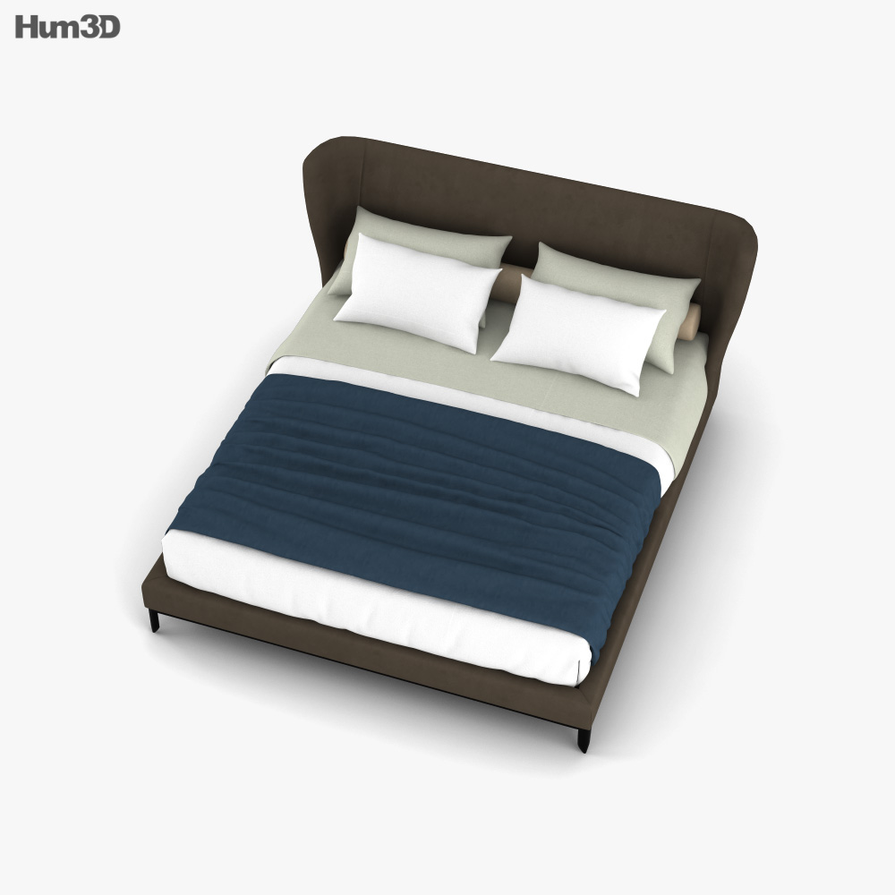 Poliform Gentleman Bed 3D model - Download Bed on 3DModels.org
