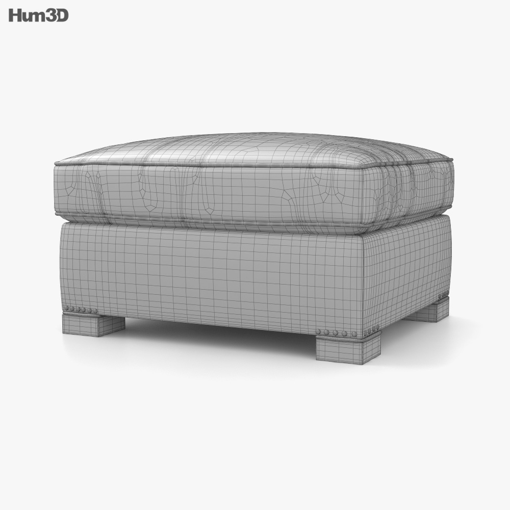 Otomana de Cuero Library de Restoration Hardware Modelo 3D - Descargar ...