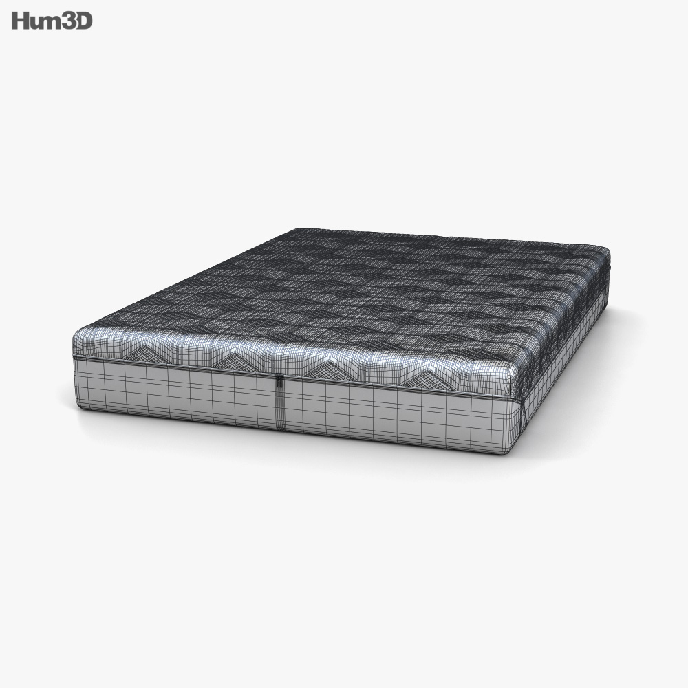 Tempur Cloud Elite Mattress 3D model - Download Bed on 3DModels.org