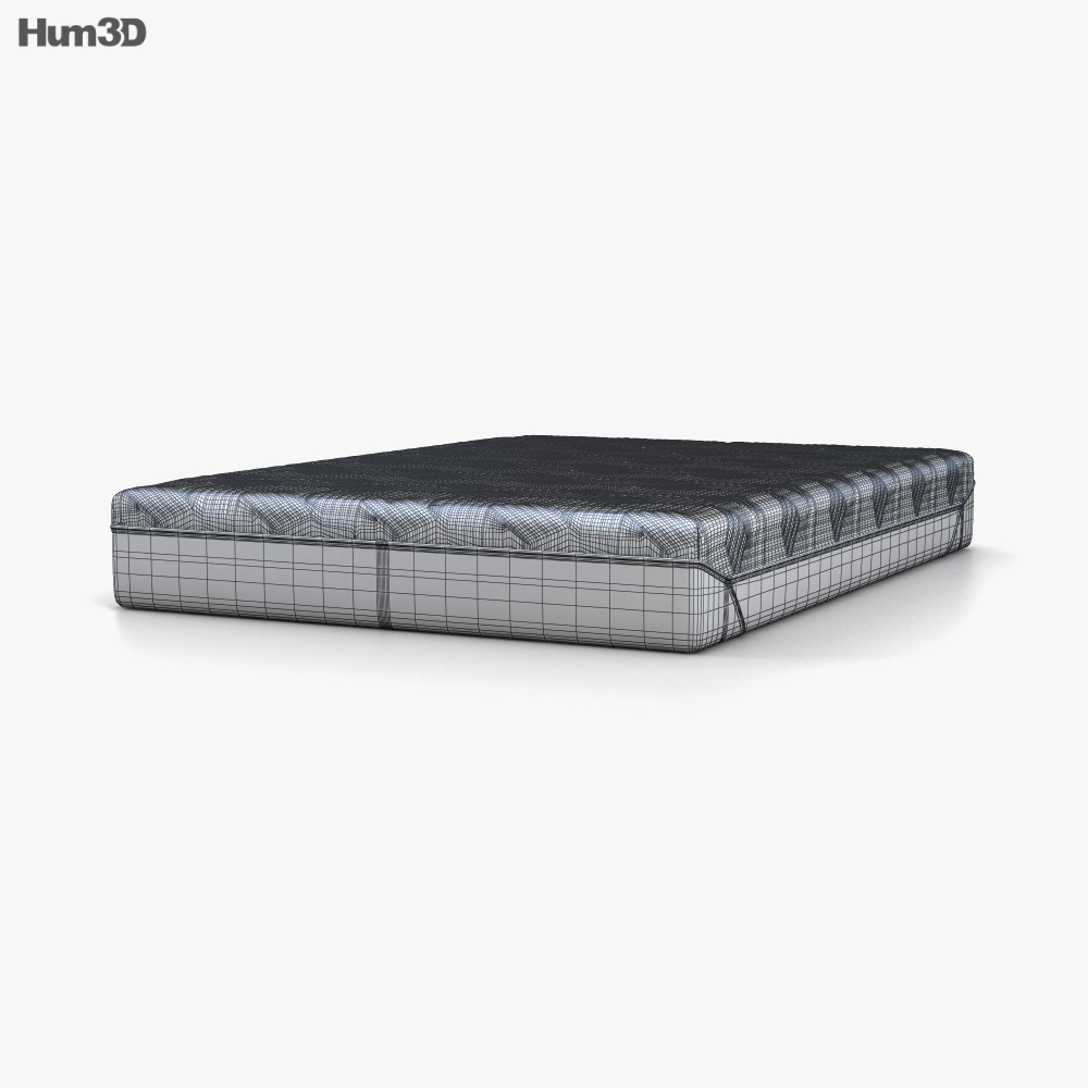 Tempur Cloud Elite Mattress 3D model - Download Bed on 3DModels.org