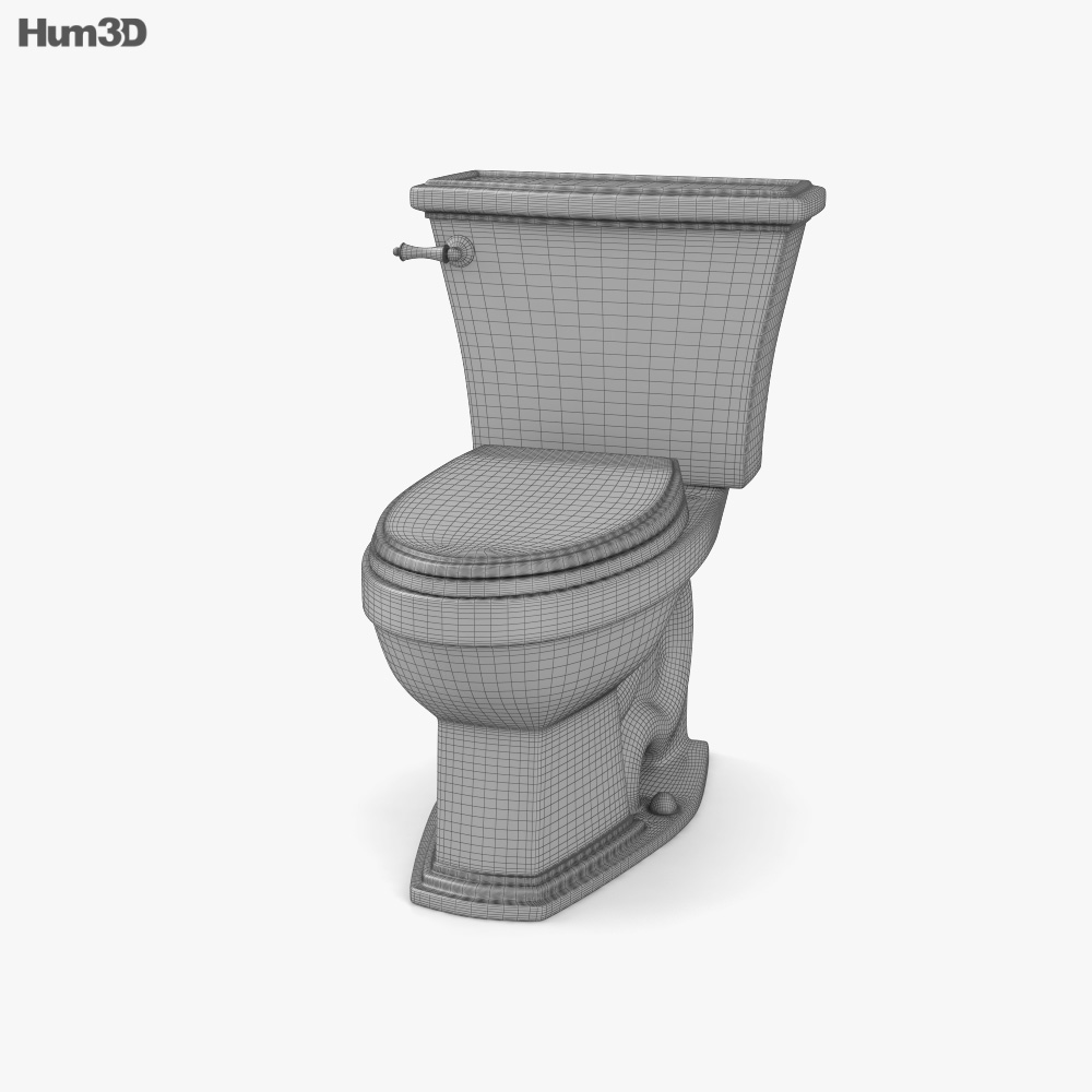 Toto Clayton Height toilet 3D model - Download Bathroom Fixtures on ...