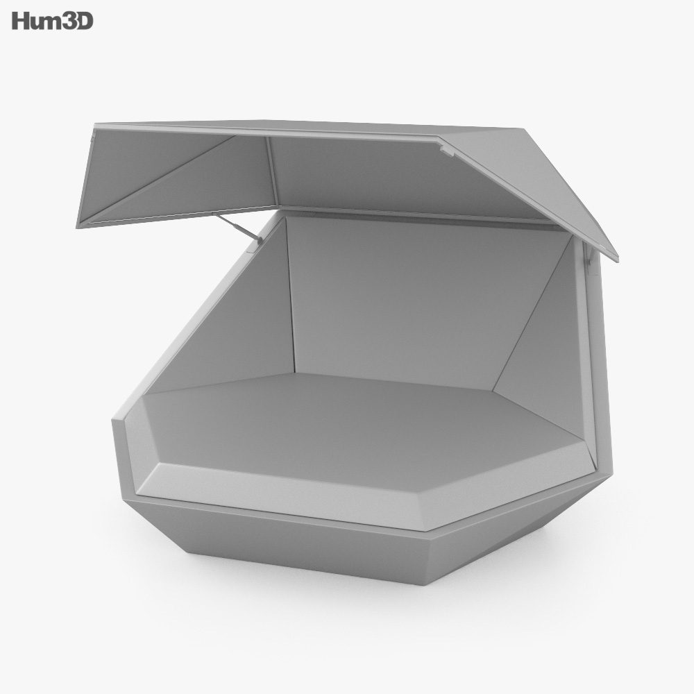 Vondom Faz Daybed Sofa 3D model - Download Bed on 3DModels.org