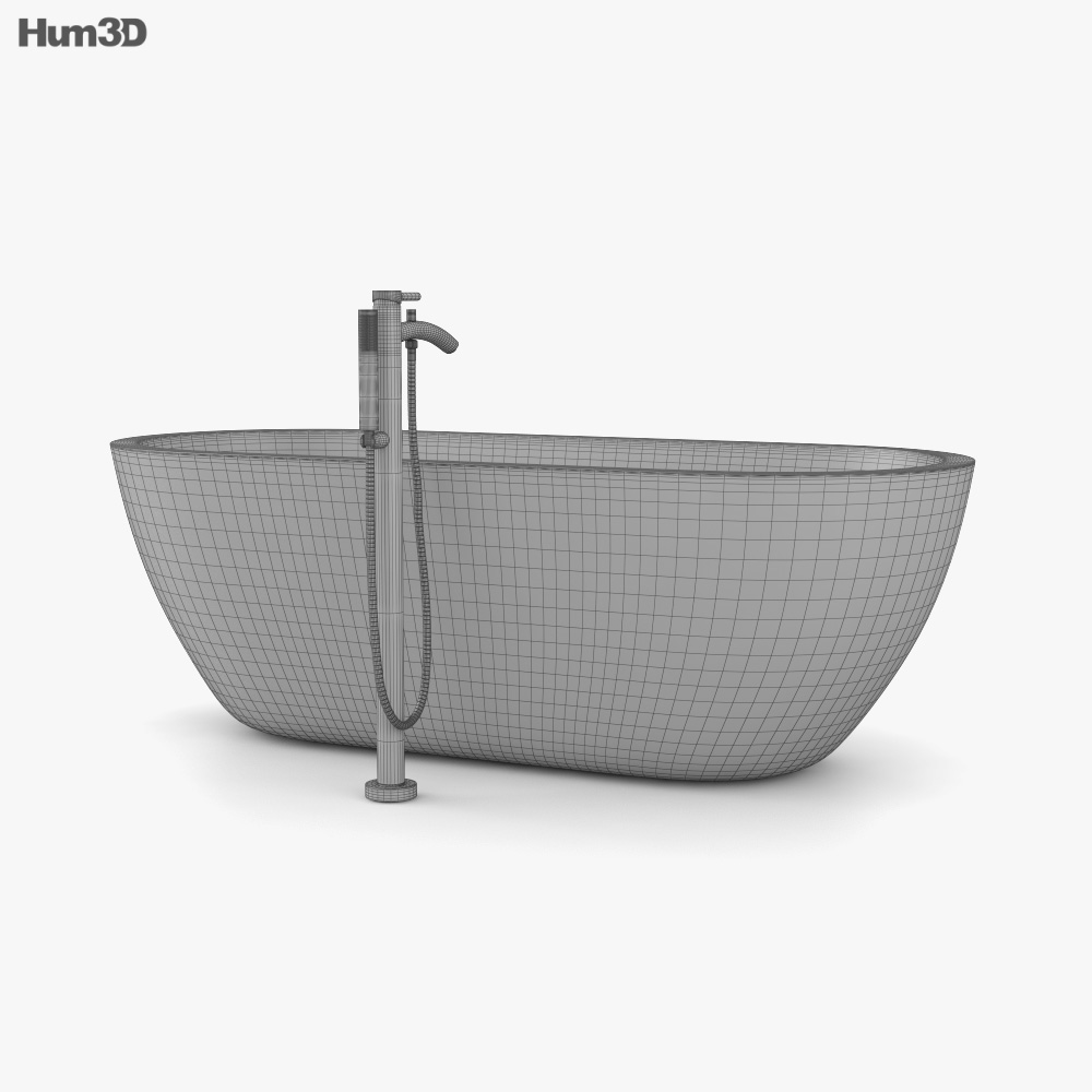 Wyndham Collection Freestanding Bath 3D model - Download Bathroom ...
