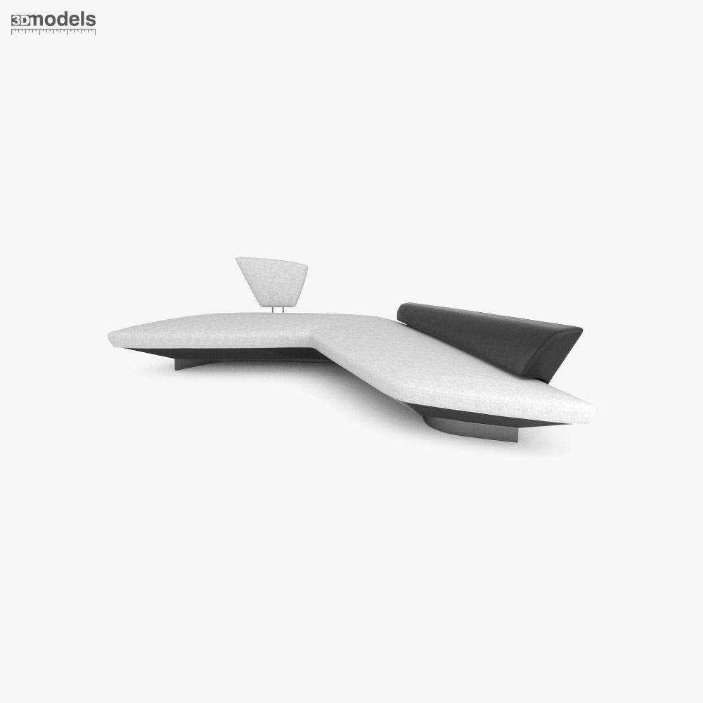 Woosh Sofa by Zaha Hadid 3D model - Download Sofa on 3DModels.org