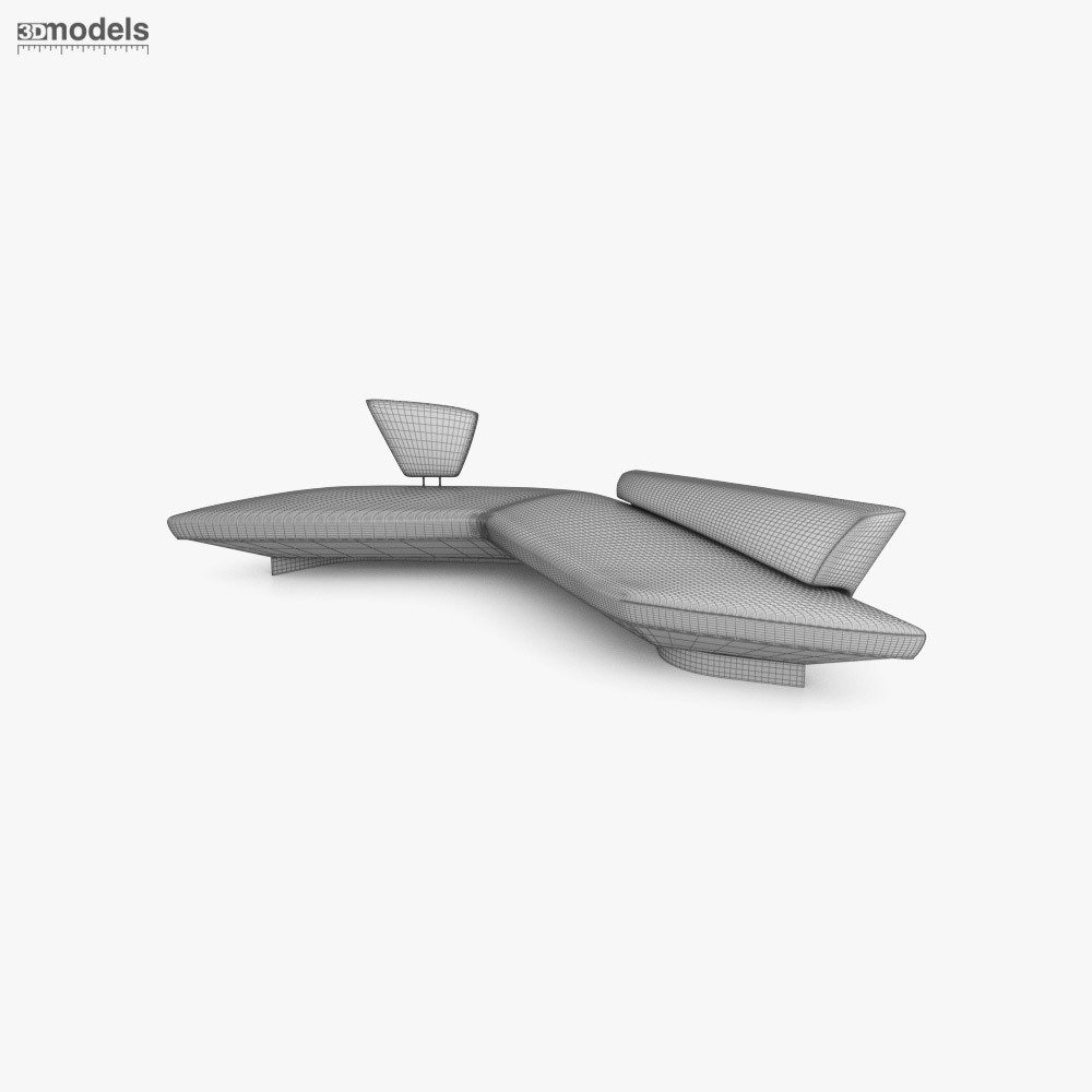 Woosh Sofa by Zaha Hadid 3D model - Download Sofa on 3DModels.org