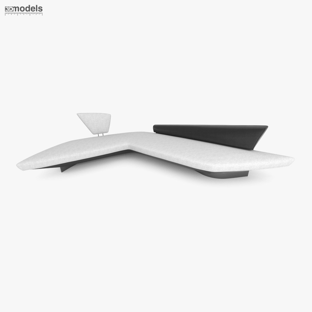 Woosh Sofa by Zaha Hadid 3D model - Download Sofa on 3DModels.org