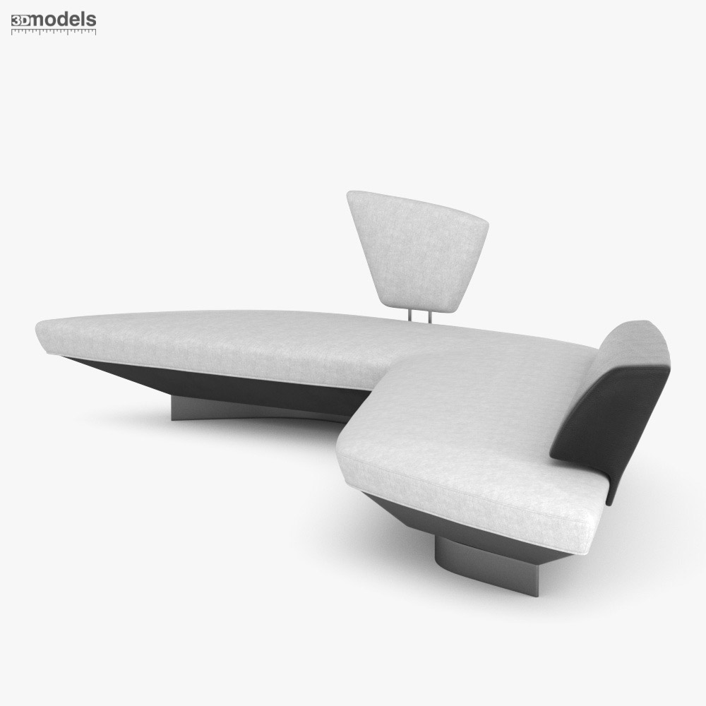 Woosh Sofa by Zaha Hadid 3D model - Download Sofa on 3DModels.org