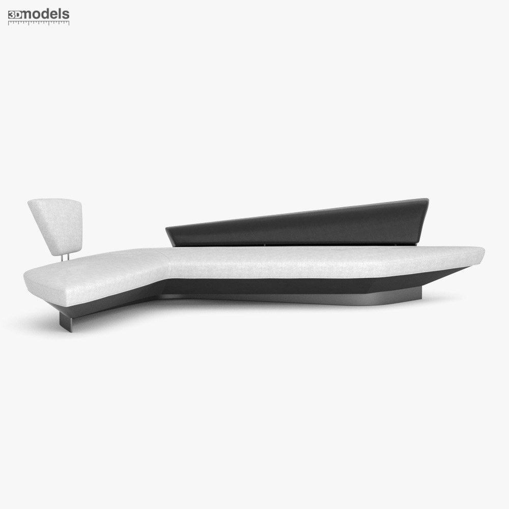 Woosh Sofa by Zaha Hadid 3D model - Download Sofa on 3DModels.org