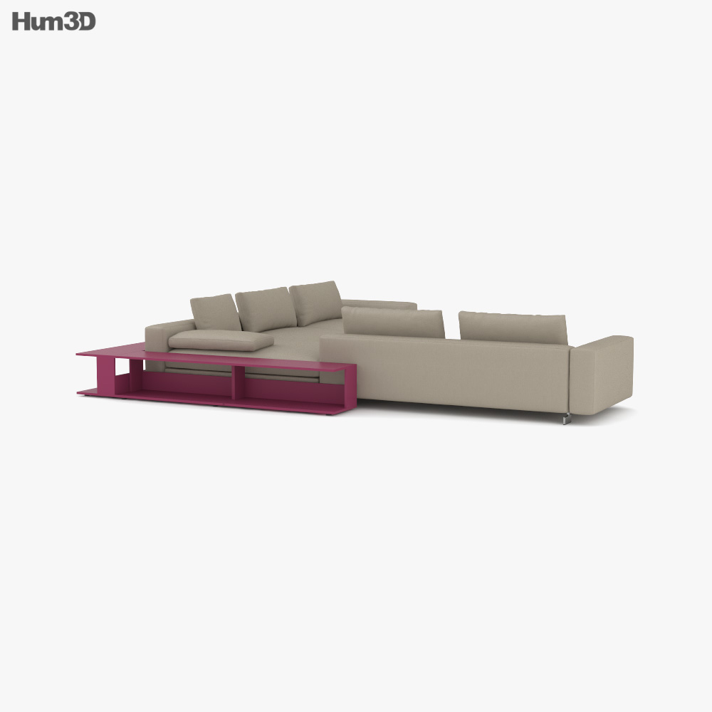 Zanotta Scott Sofa 3D model - Download Sofa on 3DModels.org