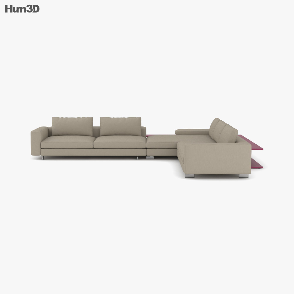 Zanotta Scott Sofa 3D model - Download Sofa on 3DModels.org