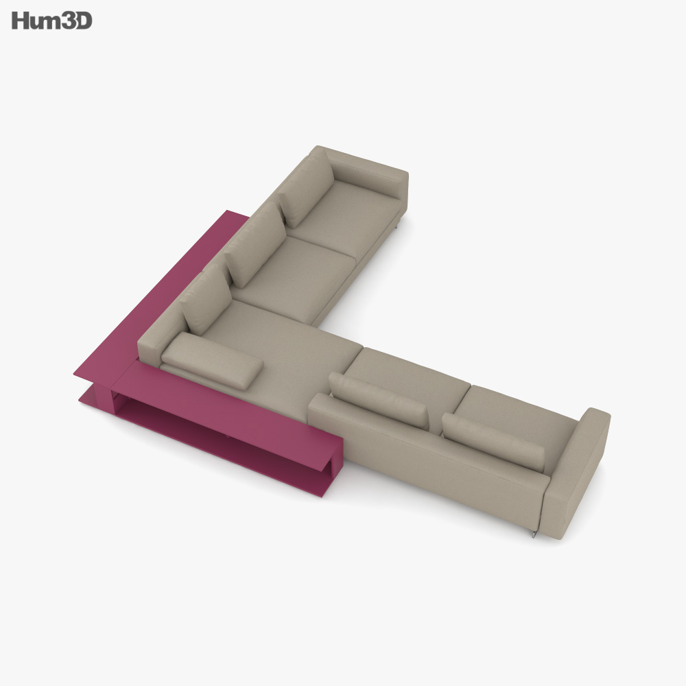 Zanotta Scott Sofa 3D model - Download Sofa on 3DModels.org