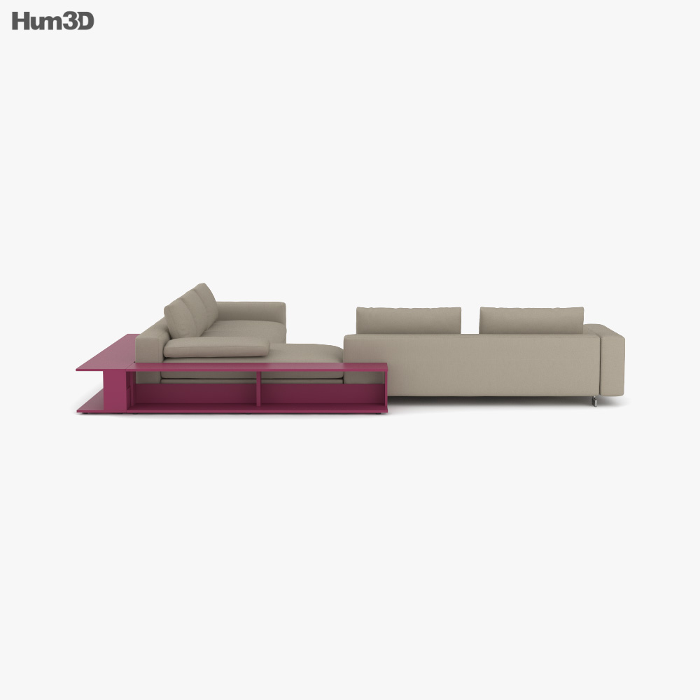 Zanotta Scott Sofa 3D model - Download Sofa on 3DModels.org