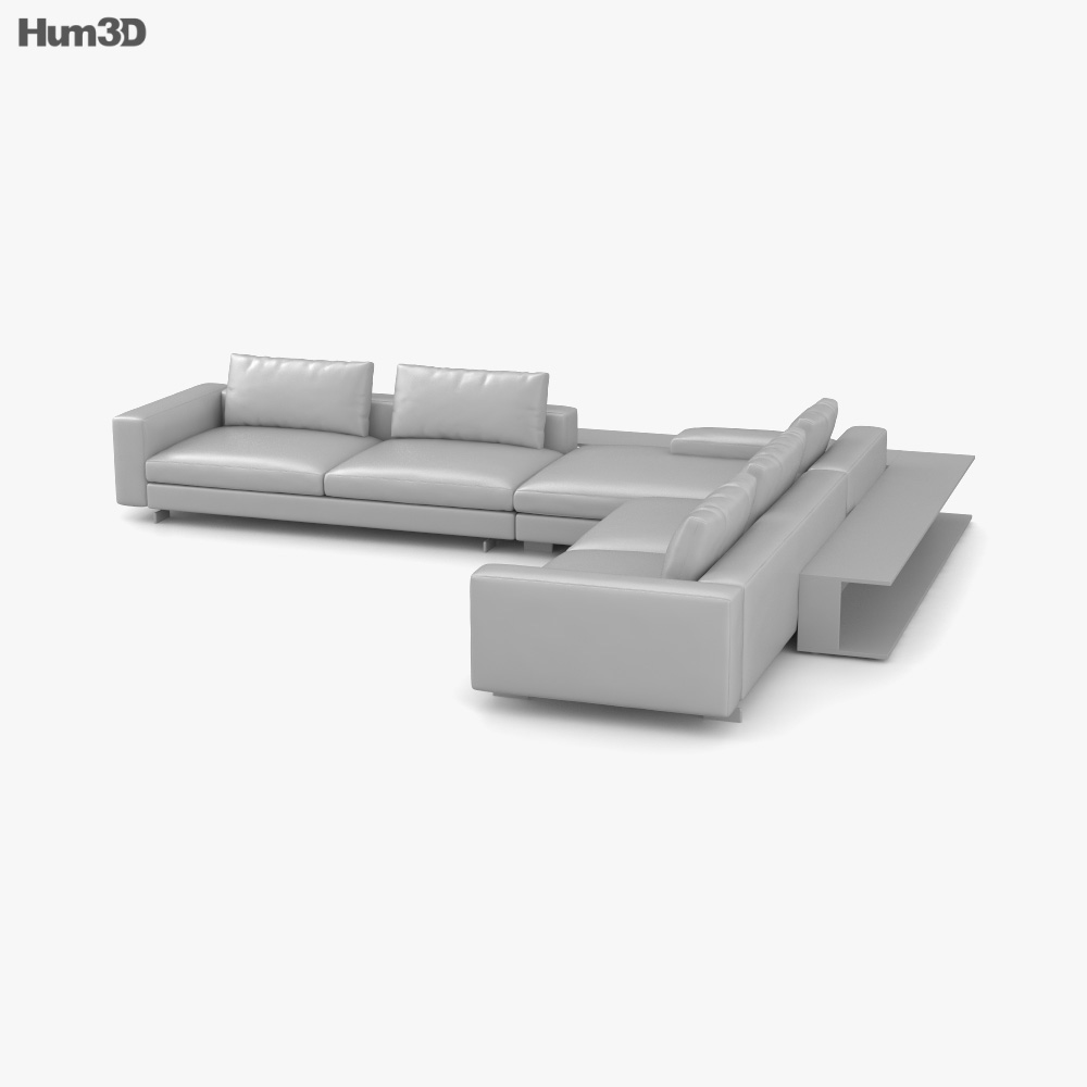 Zanotta Scott Sofa 3D model - Download Sofa on 3DModels.org