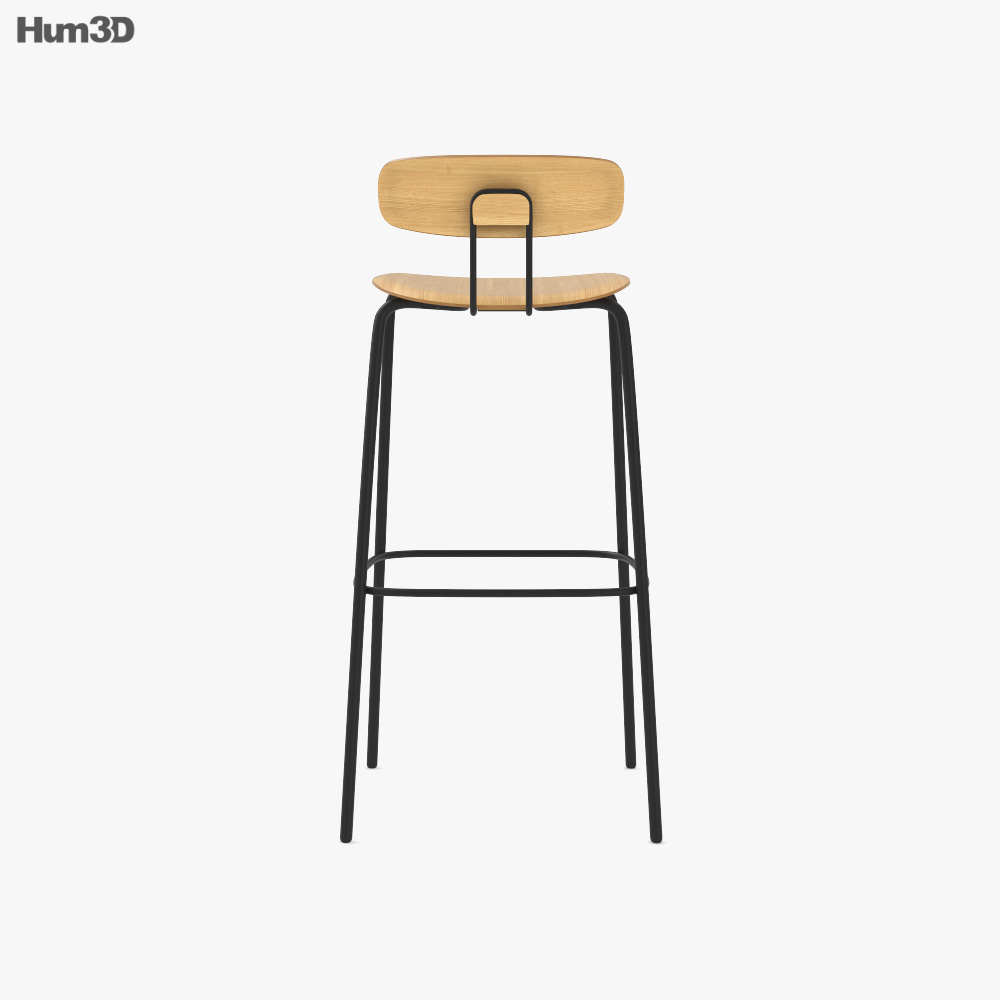 Zeitraum Okito Ply Bar stool 3D model - Download Chair on 3DModels.org