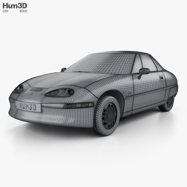 GM EV1 1999 3D model - Download Sports car on 3DModels.org