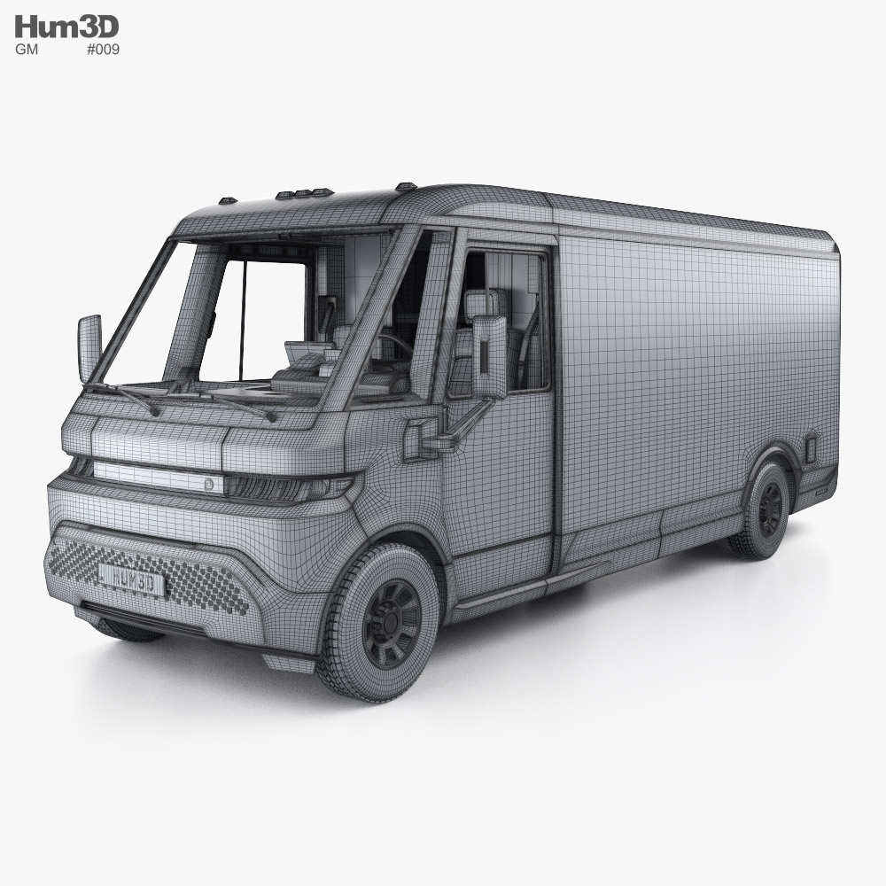 GM Bright Drop EV600 with HQ interior 2024 3D model - Download Van on ...