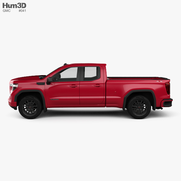 GMC Sierra 1500 Double Cab Standard Box Elevation 2022 3D model ...