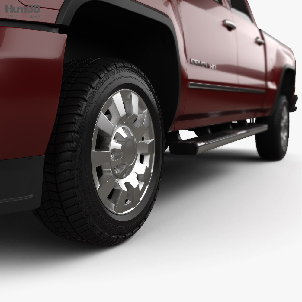 GMC Sierra 2500 HD Crew Cab Standard Box Denali 2022 3D model ...