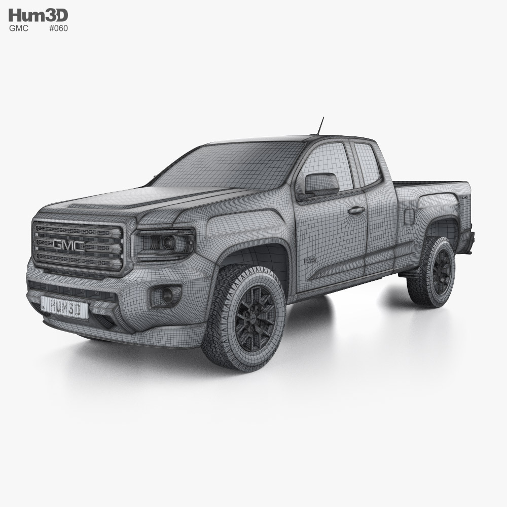 GMC Canyon Extended Cab All Terrain 2020 3D model - Download Pickup on ...