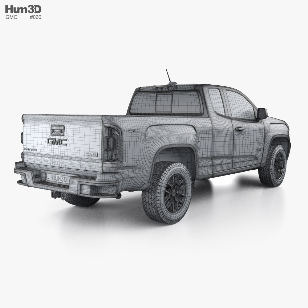 GMC Canyon Extended Cab All Terrain 2020 3D model - Download Pickup on ...