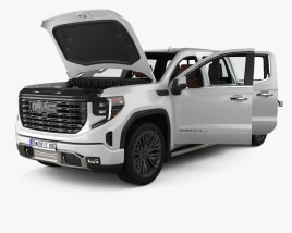 GMC Sierra 1500 Crew Cab ShortBox Denali may Interior at Makina 2025 3D ...