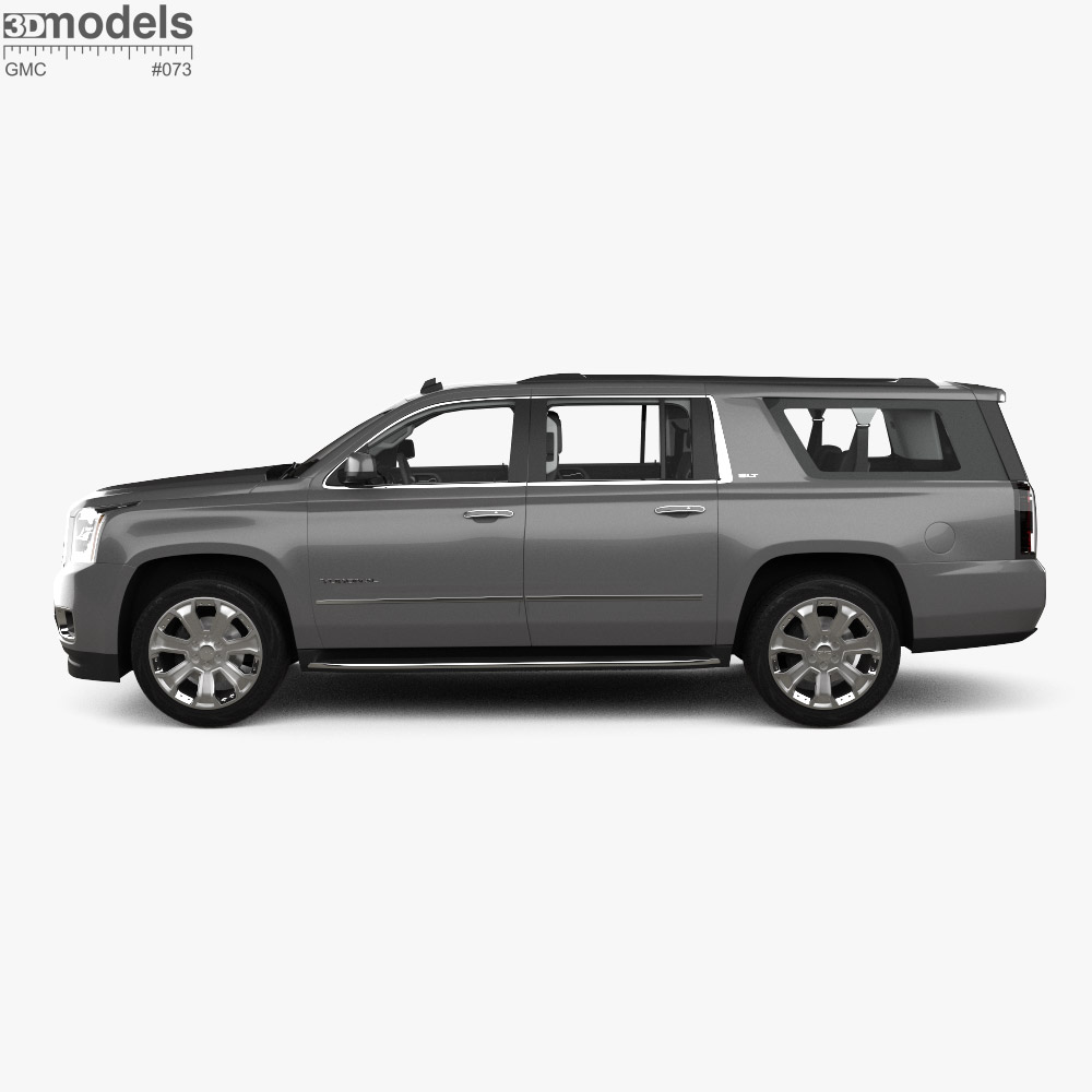 GMC Yukon SLT XL with HQ interior and engine 2017 3D model - Download ...