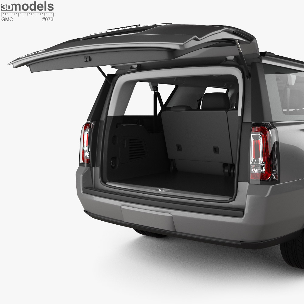 GMC Yukon SLT XL with HQ interior and engine 2017 3D model - Download ...
