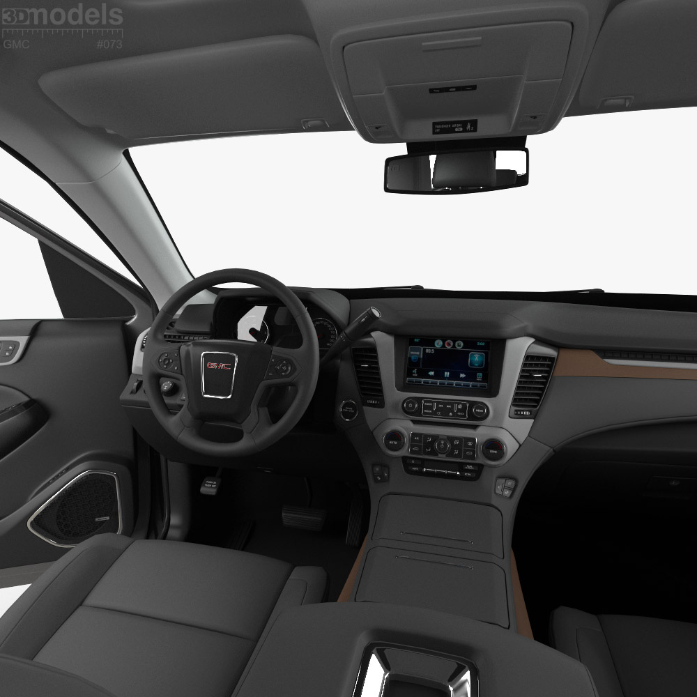 GMC Yukon SLT XL with HQ interior and engine 2017 3D model - Download ...