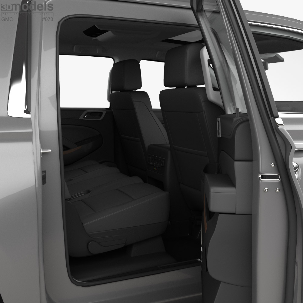 GMC Yukon SLT XL with HQ interior and engine 2017 3D model - Download ...