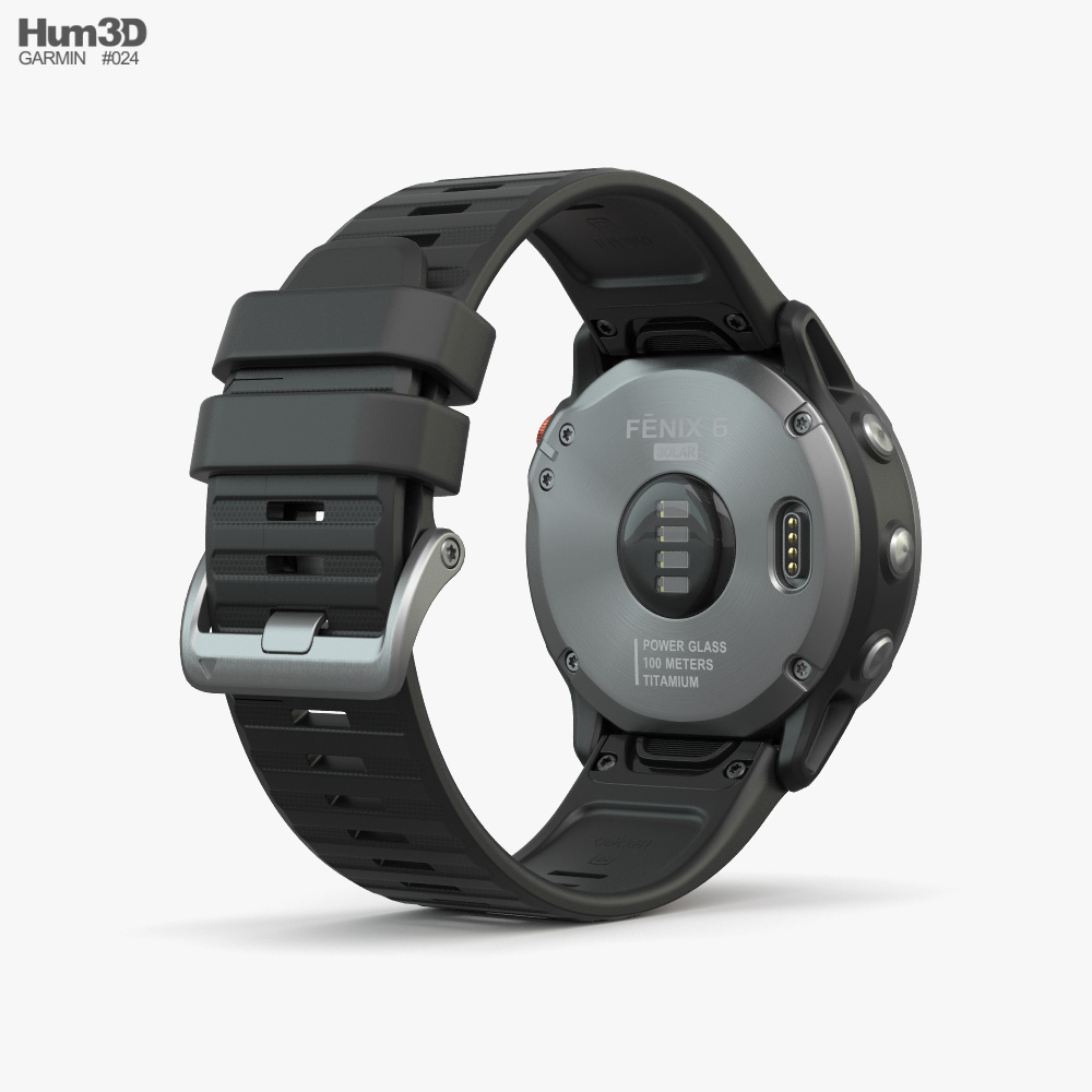 Garmin Fenix 6 Solar Silver 3D model - Download Smart watch on 3DModels.org