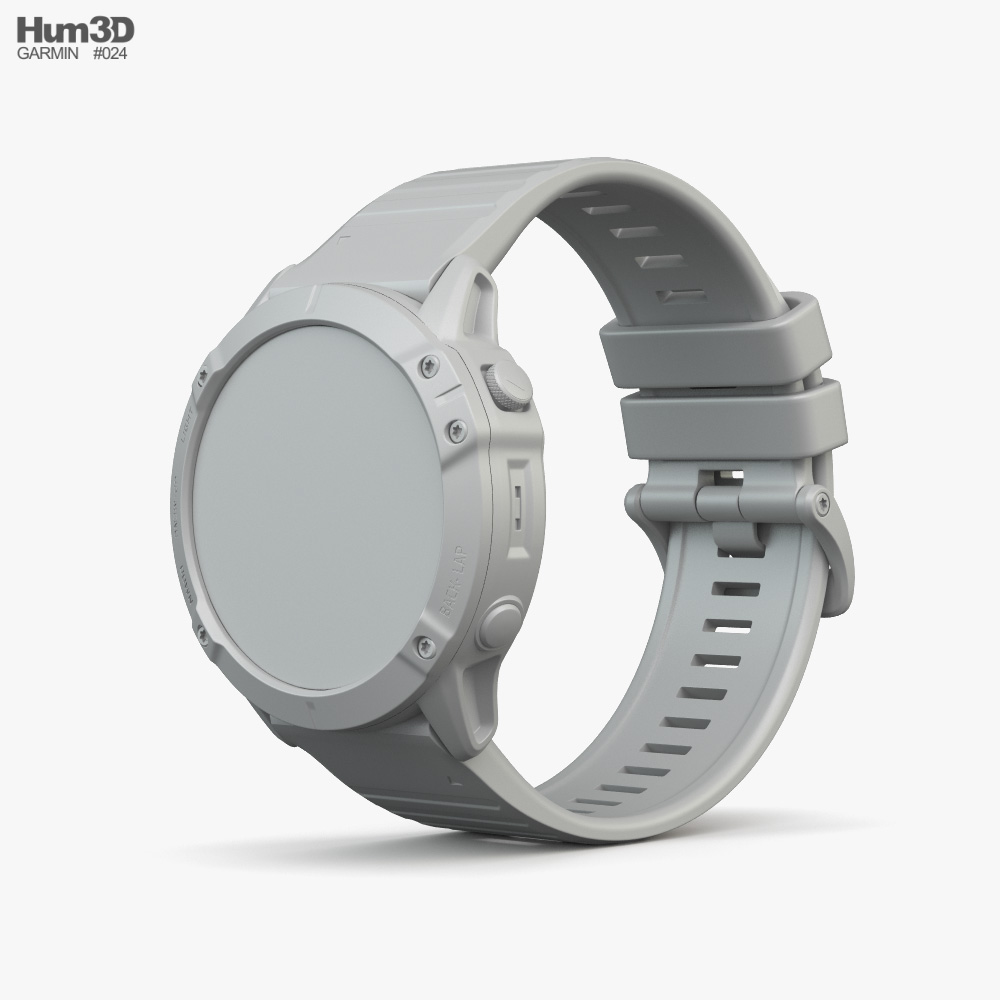 Garmin Fenix 6 Solar Silver 3D model - Download Smart watch on 3DModels.org