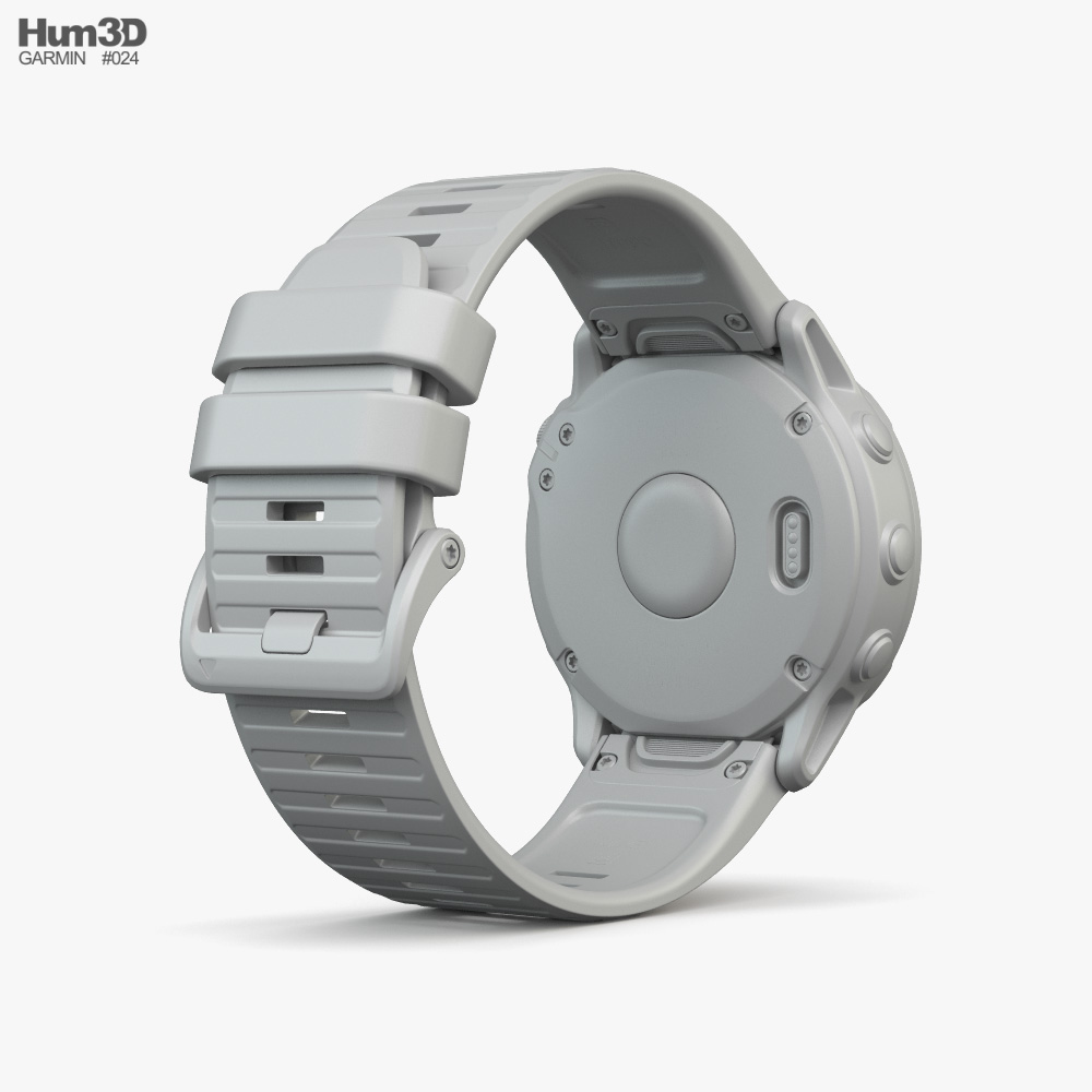 Garmin Fenix 6 Solar Silver 3D model - Download Smart watch on 3DModels.org