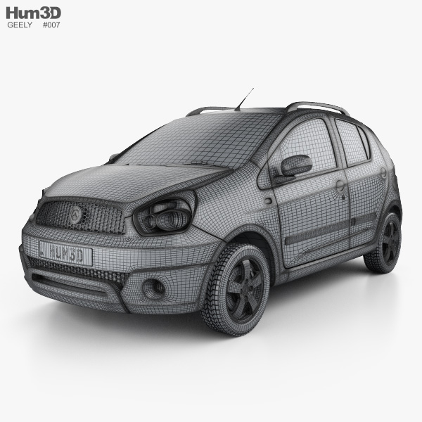 Geely LC Cross (Panda) 2014 3D 모델 - 다운로드 Crossover SUV on 3DModels.org