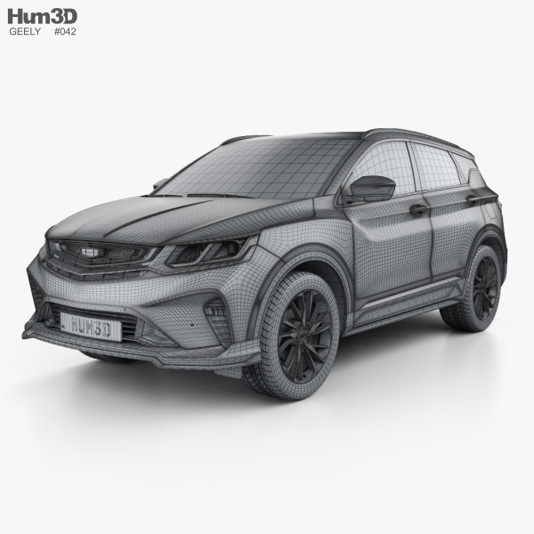 Geely Coolray 2022 3D 모델 - 다운로드 Crossover SUV on 3DModels.org