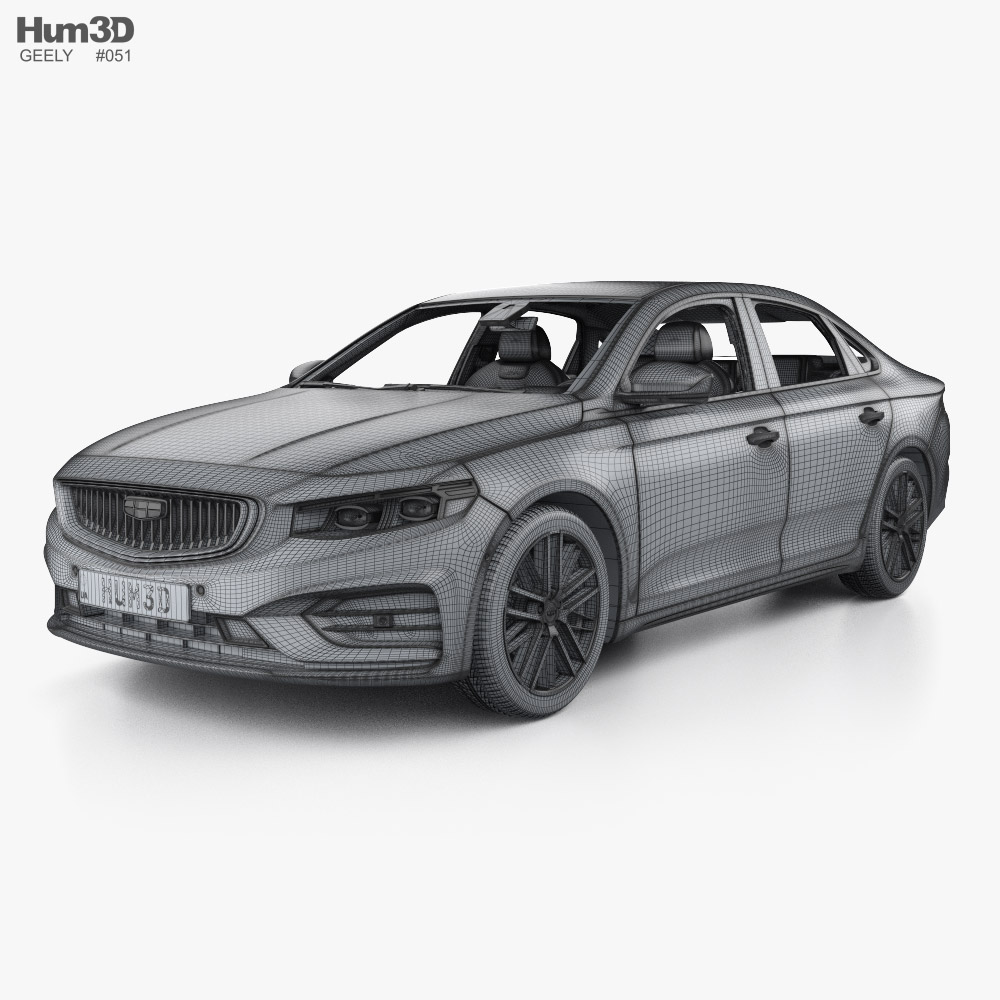 Geely Preface with HQ interior 2023 3D model - Download Sedan on ...