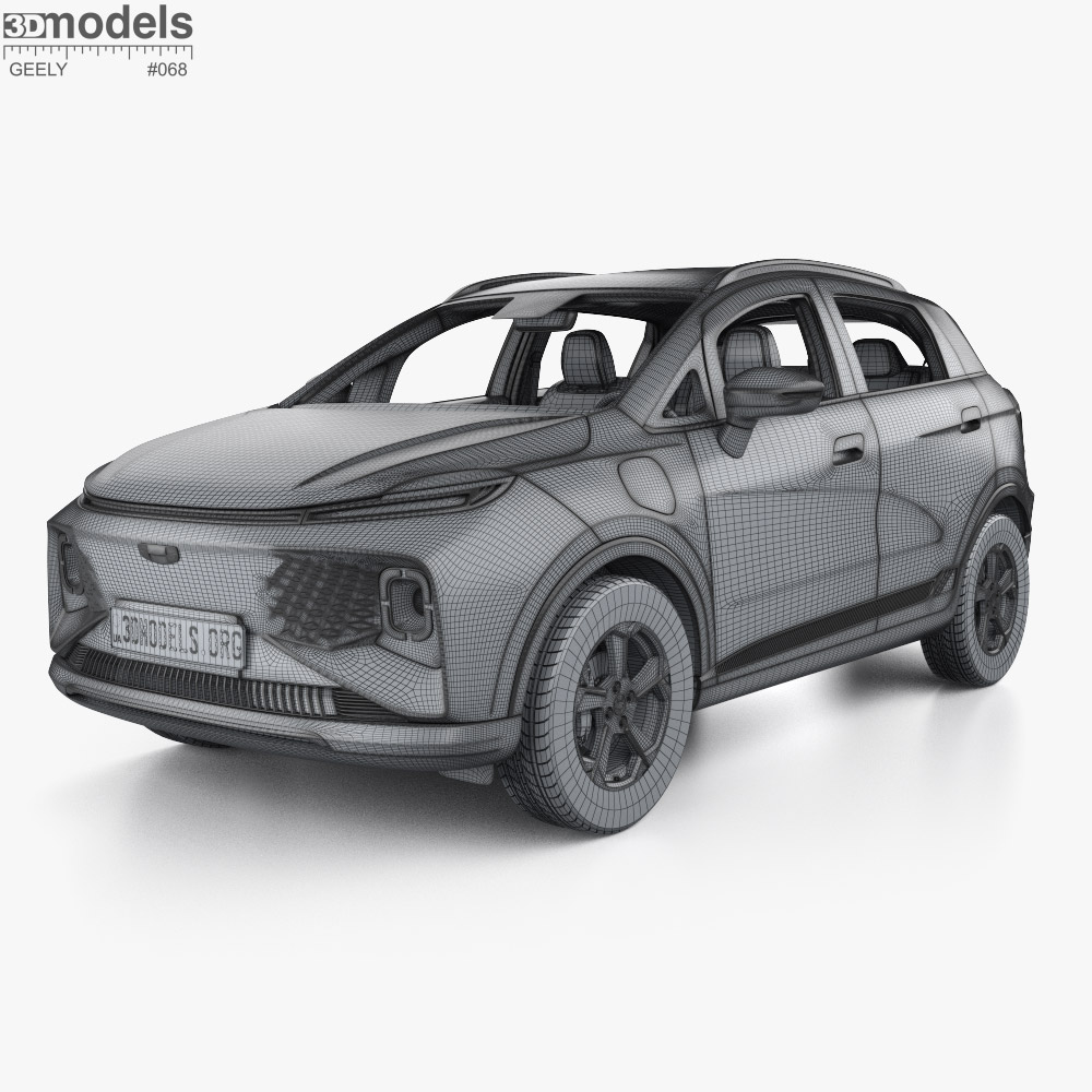 Geely Geometry E con interior 2025 Modelo 3D - Descargar Crossover SUV ...