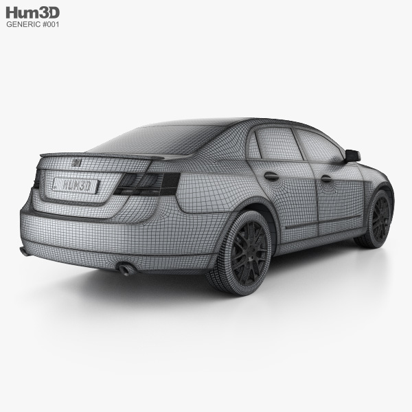 Generic sedan 2014 3D model - Download Sedan on 3DModels.org