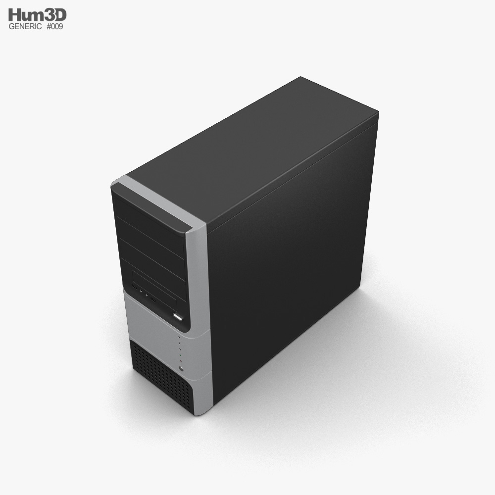 Generic Office PC 3D model - Download Desktop Computer on 3DModels.org