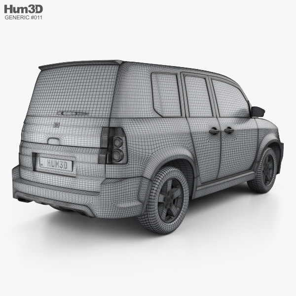 Generic SUV with HQ interior 2014 3D model - Download Crossover SUV on ...