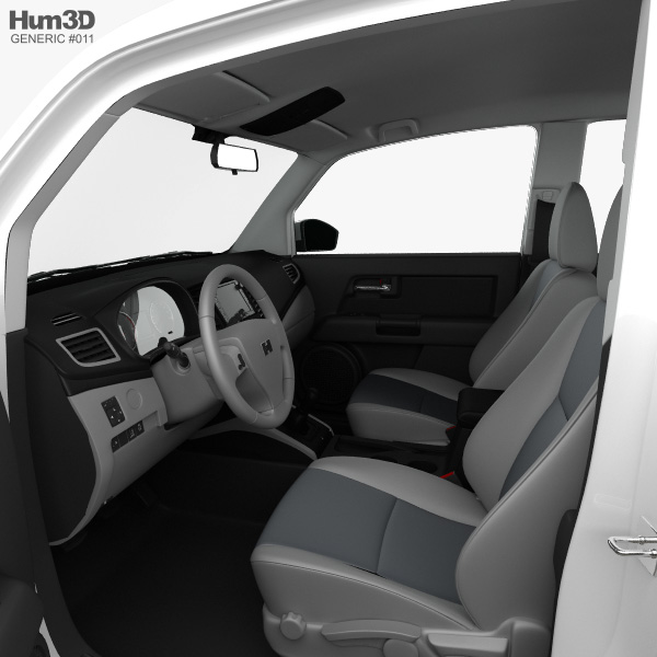 Generic SUV with HQ interior 2014 3D model - Download Crossover SUV on ...