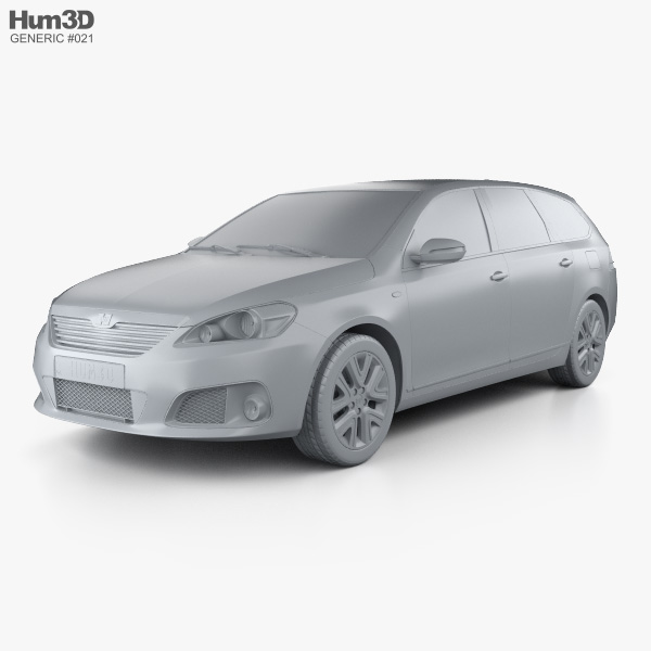 Generic wagon 2018 3D model - Download Wagon car on 3DModels.org