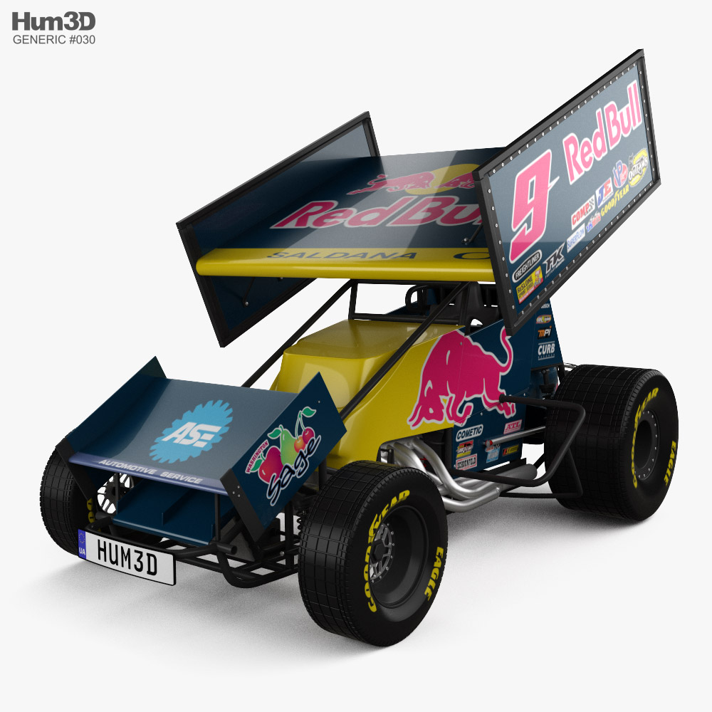Sprint Car Red Bull 2014 3D model - Download ATV on 3DModels.org