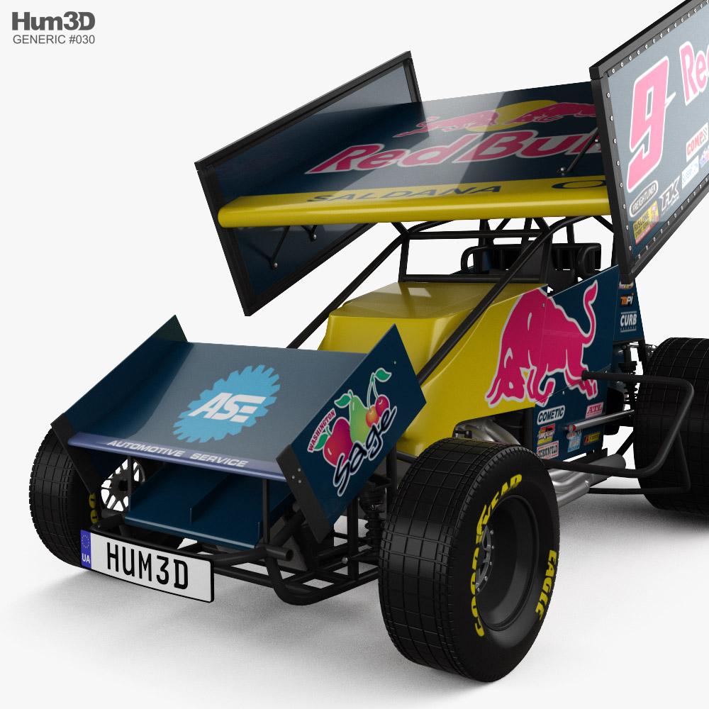 Sprint Car Red Bull 2014 3D model - Download ATV on 3DModels.org