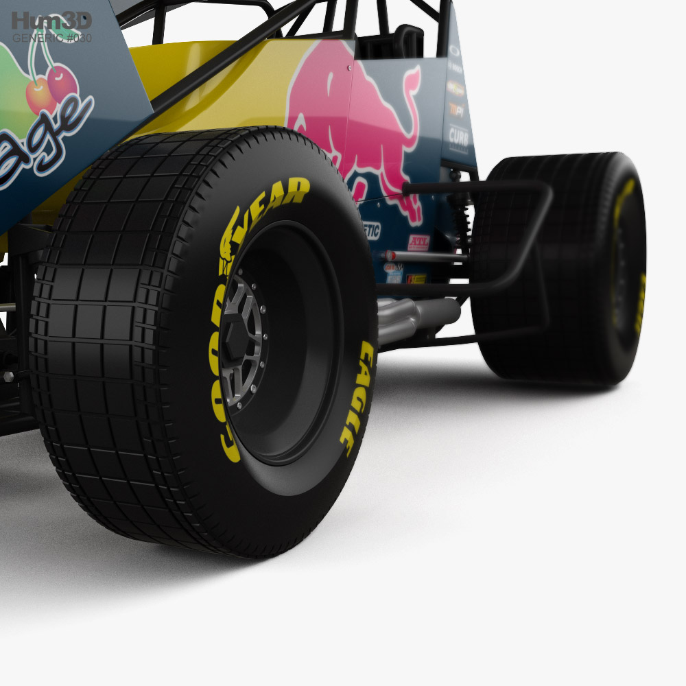 Sprint Car Red Bull 2014 3D model - Download ATV on 3DModels.org