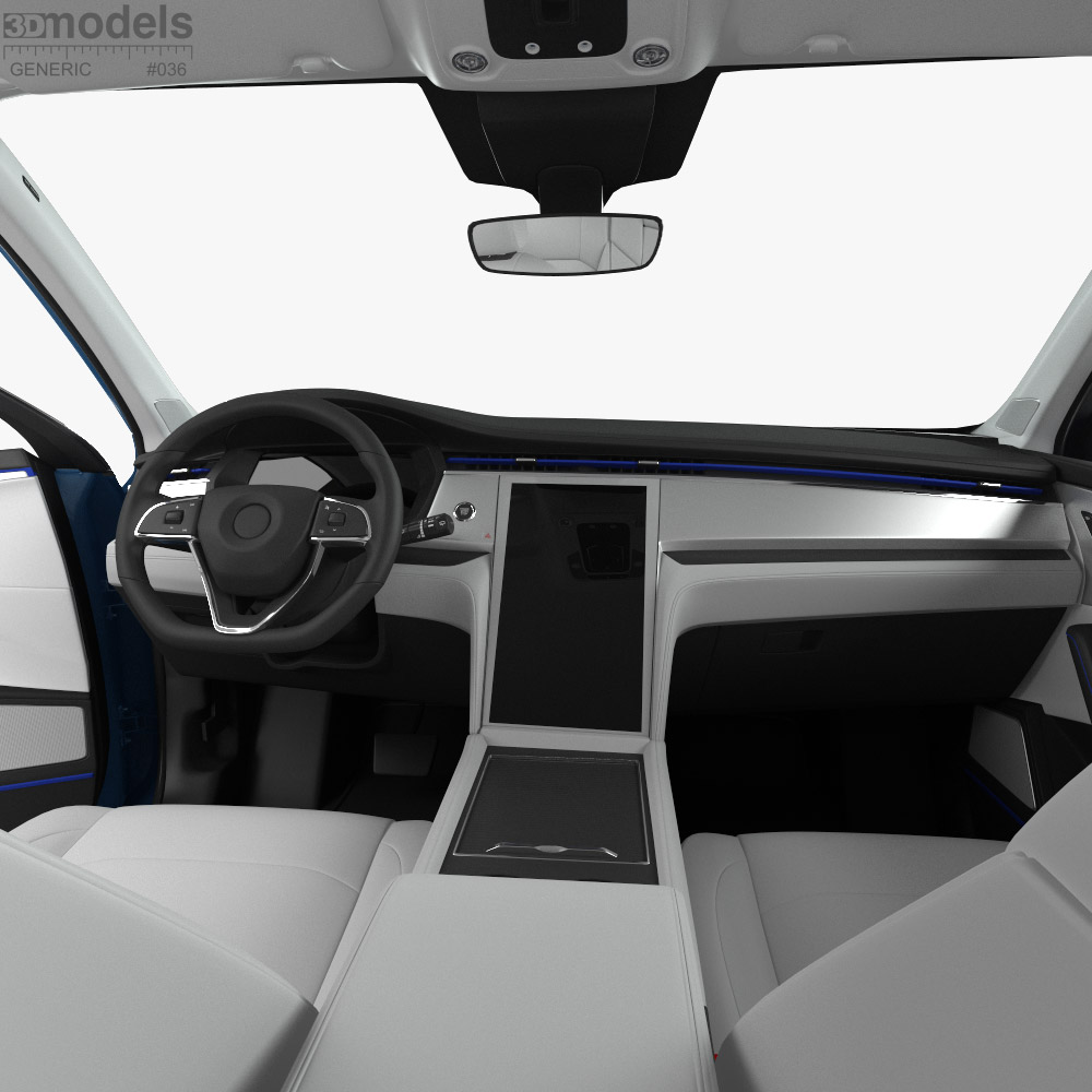 Generic SUV EV with HQ interior 2024 3D model - Download Crossover SUV ...