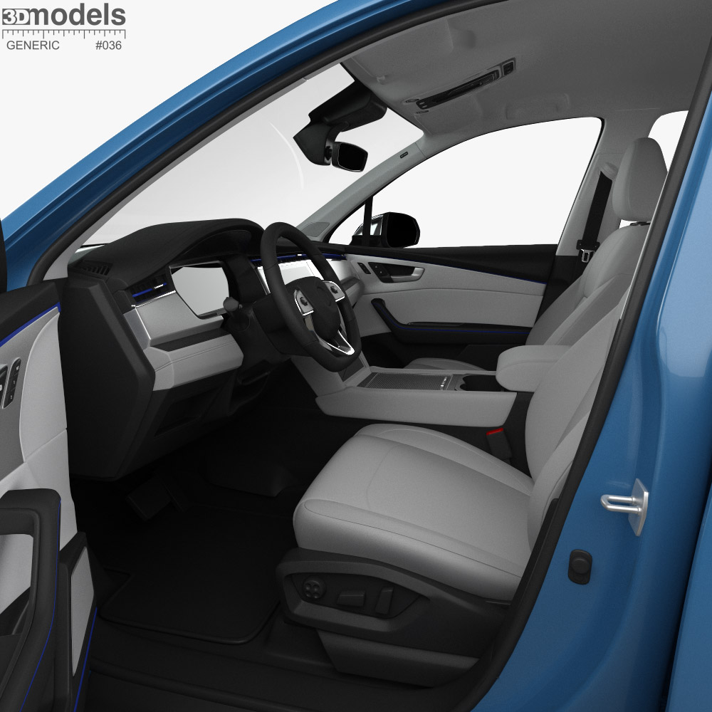 Generic SUV EV with HQ interior 2024 3D model - Download Crossover SUV ...